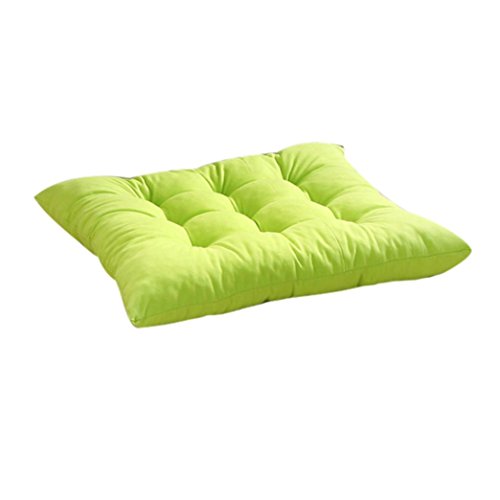Sanding Seat Cushion,Leegor 40 * 40cm Flexible Nine-Pin Soft Seat Cushion Indoor Home Garden Patio Home Cushion Kitchen Office Square Cotton Buttocks Chair Pads, Comfortable and Breathable (Green)