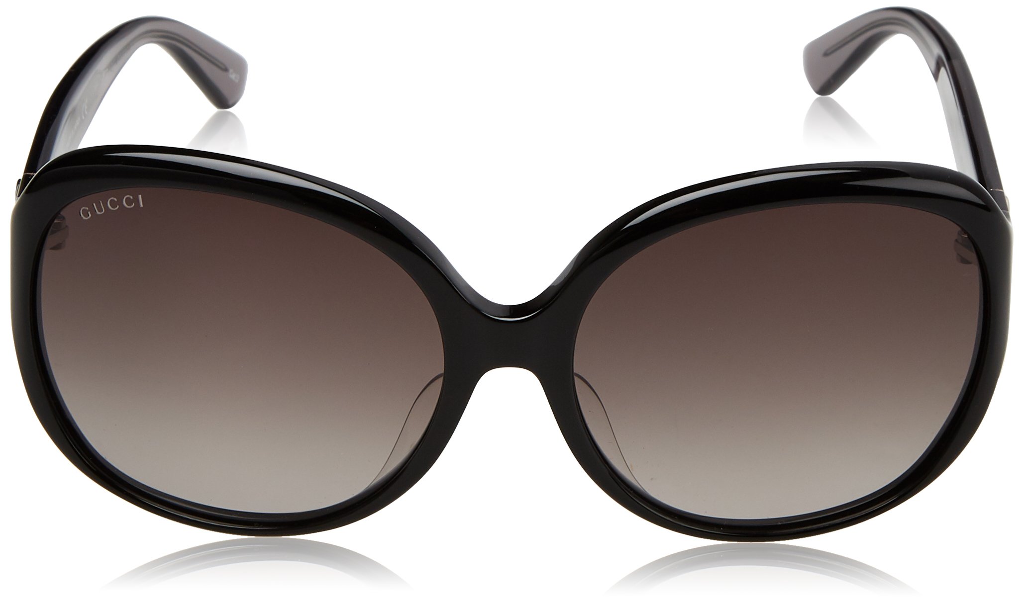 Gucci GG0080SK 002 Shiny Black GG0080SK Butterfly Sunglasses Lens Category 3 Si