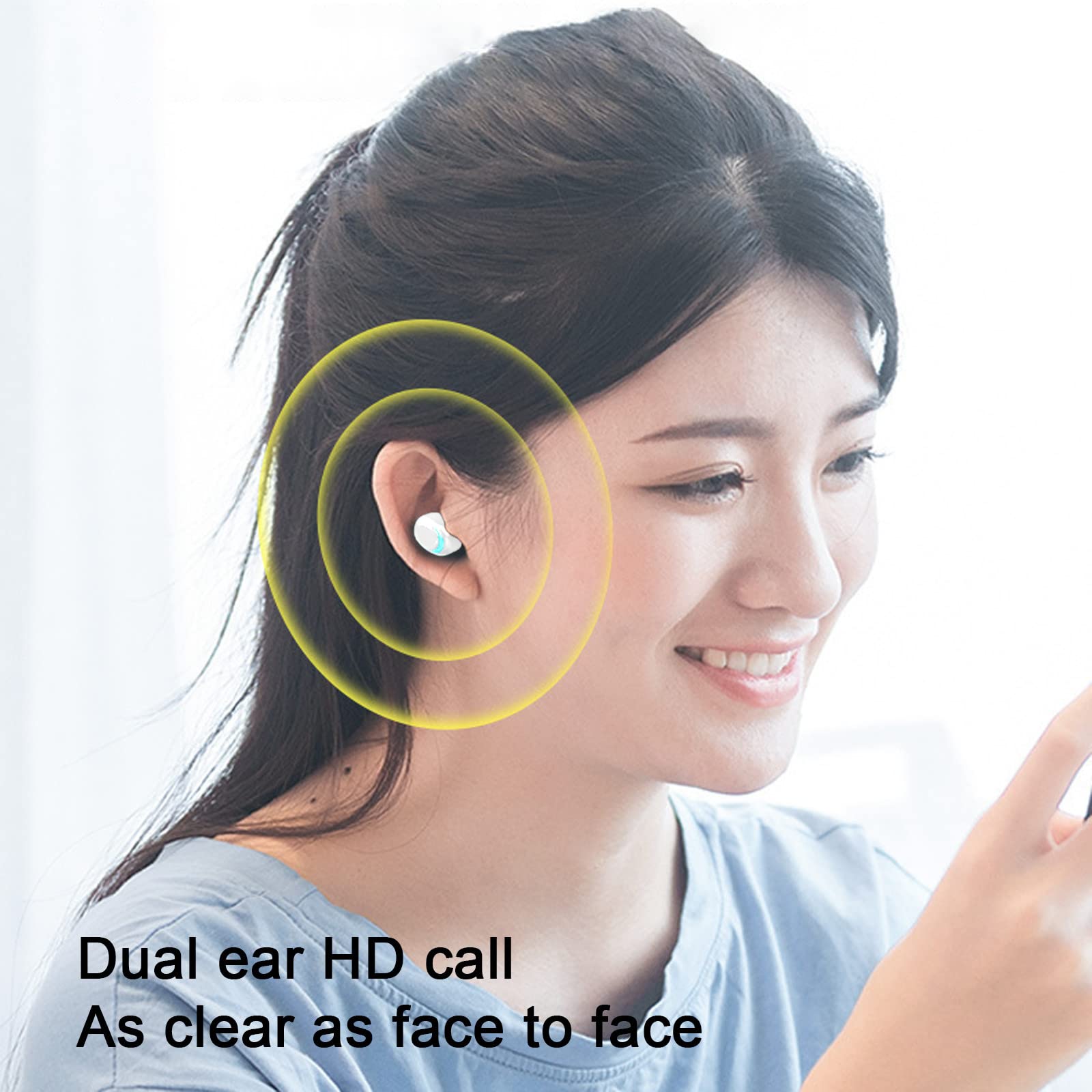 Hot6sl Wireless Earbuds for iPhone, Ear Buds Wireless Bluetooth Earbuds 5.2 with Charging Case, Earbuds Waterproof IPX5 Deep Bass Sound Earphones in-Ear Stereo Headphones for Android #