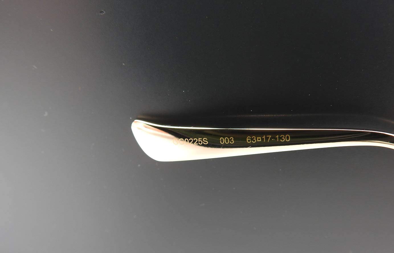 Gucci GG0225S 003 Gold/Green GG0225S Round Sunglasses Lens Category 2 Size 63