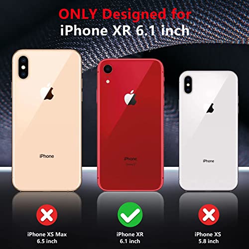 SPIDERCASE for iPhone XR Case, [10 FT Military Grade Drop Protection] [Non-Slip] [2 pcs Tempered Glass Screen Protector] Shockproof Airbag Cushion Protective Case for iPhone XR (Cherry Juice Pink)