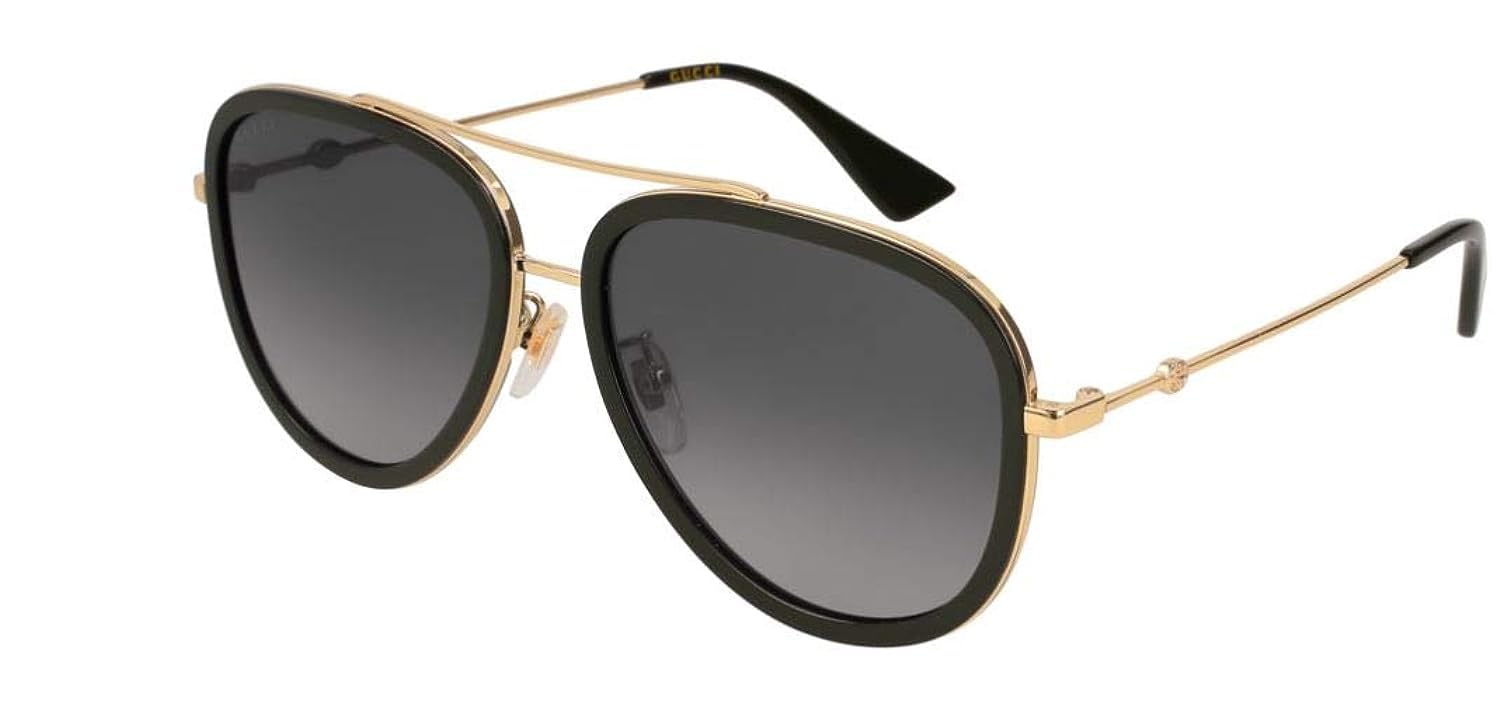 Gucci Womens Polarized UV Protection Aviator Sunglasses Gold O/S