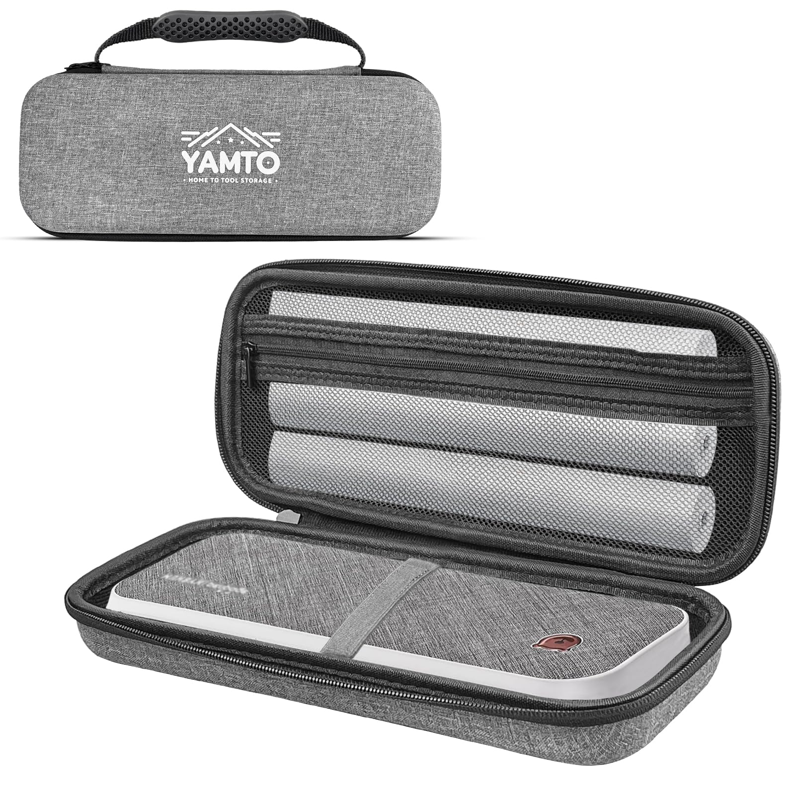 YAMTO Hard Shell Portable Printer Carrying Case fits for Jadens/Munbyn ITP01 Wireless Portable Printer,Shockproof Travel-Ready Storage Bag to Organize The Portable Thermal Printers and Accessories