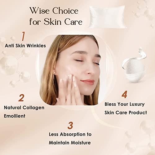 YANIBEST Silk Pillowcase for Hair and Skin - 600 Thread Count 100% Mulberry Silk Bed Pillowcase with Hidden Zipper, Queen Size Pillow Case Blush Pink