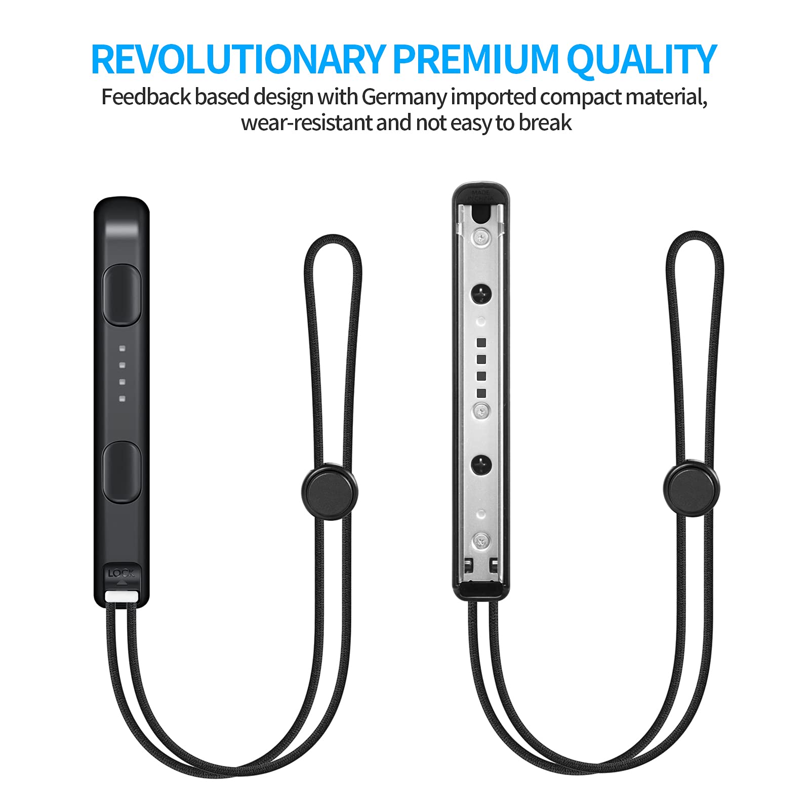 KOOWOD Wrist Strap for Switch Joycon β 1 Pair Lanyard Replacement Parts Accessories Caps for Joy Con Controller