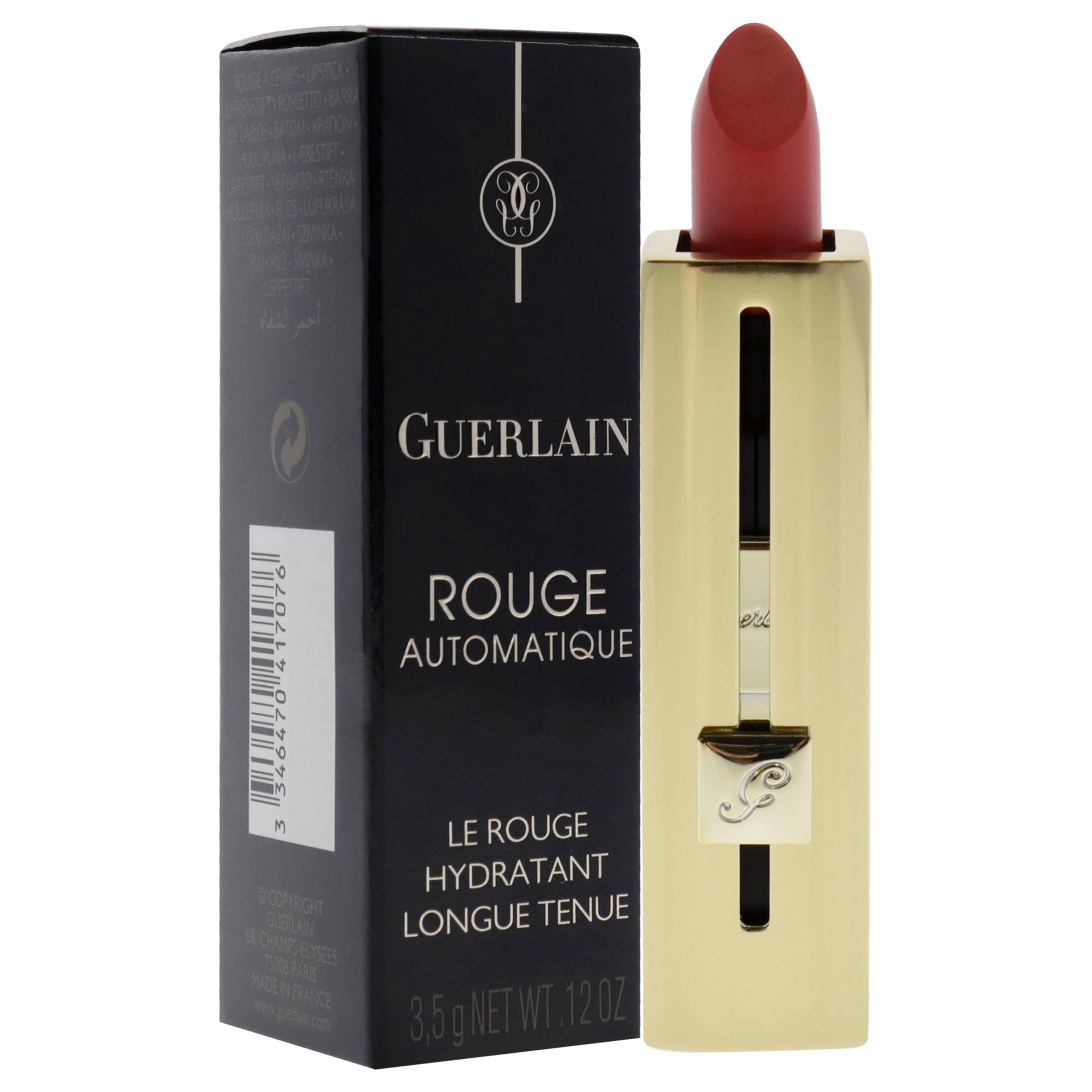 Guerlain Rouge Automatique Long-Lasting Lipstick, No. 146 Cruel Gardenia, 0.12 Ounce