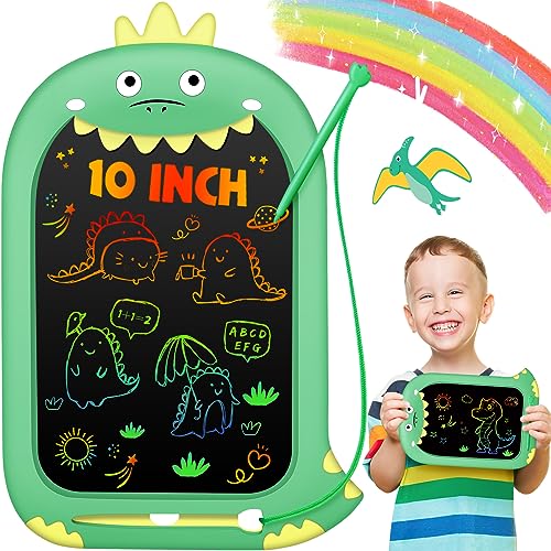 Toddler Toys Age 1-2,10IN Drawing Tablet Doodle Board LCD Writing Tablet for Kids,Learning Toys for 1 2 3 4 5 6 7 8 Year Old Boys Girls Christmas Birthday Gifts,Travel Games Dinosaur Toys for Boys 4-6