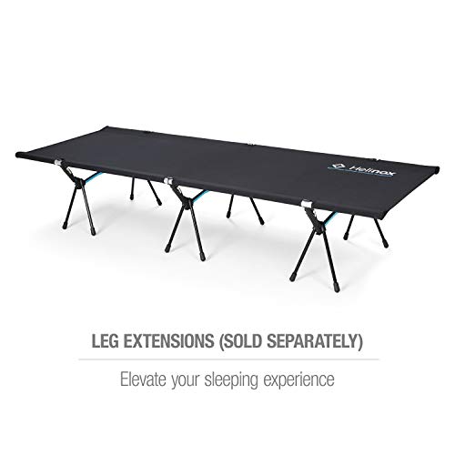 Helinox Cot One Lightweight, Compact, Collapsible, Portable Camping Cot, Regular, Black