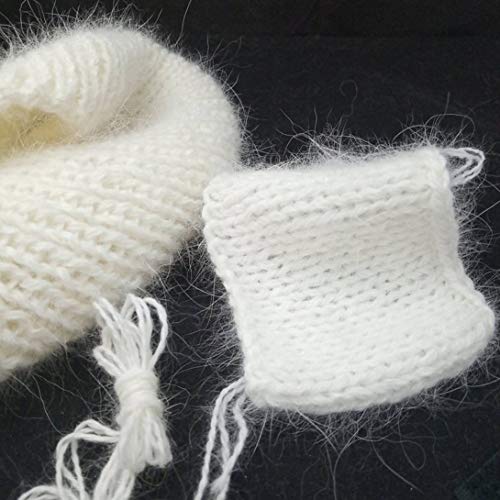 YUYOYE Angora Wool Yarn for Crochet and Knitting, Super Soft Warm Knitting Yarn Luxurious Fluffy Yarn (09-Grey)
