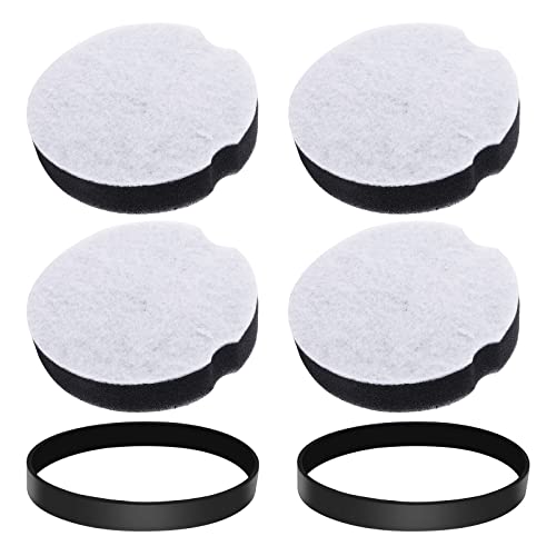 Vacuum Filter for Bissell Powerforce Compact Lightweight Upright Vacuum, Belt for Bissell Powerforce Compact, Fit Model 3508, 2112, 1520, 23T7 Series, Part 1604895/1604896, (6 Pack)