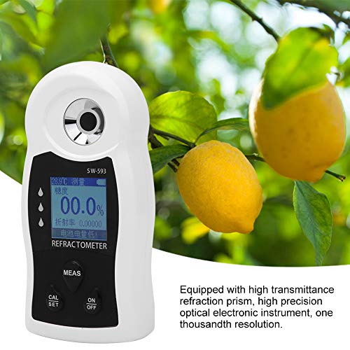 Saccharimeter, Accuracy Fast Measurement Speed Refractormeter with 1 X Instruction Manual for Farmer for Food for Fruit Sugar