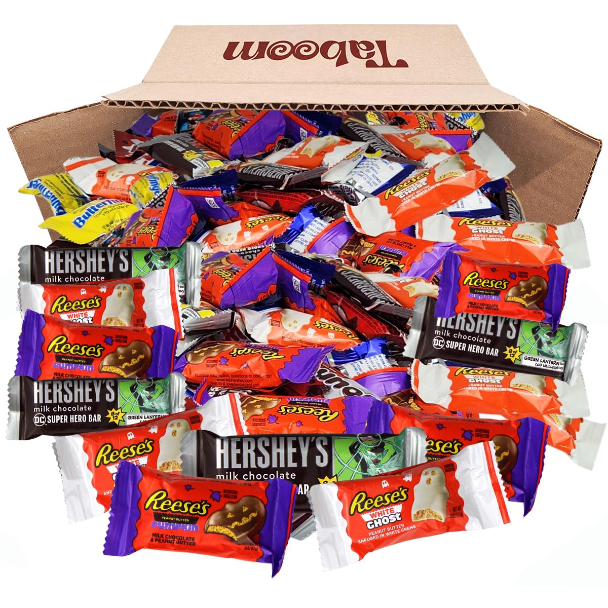 Halloween Chocolate, assorted Halloween Candy Individually Wrapped: Variety Pack With Hershey's Bars, Reese'sPumpkins, Mounds, Reese'sGhosts And More, 5 Pound