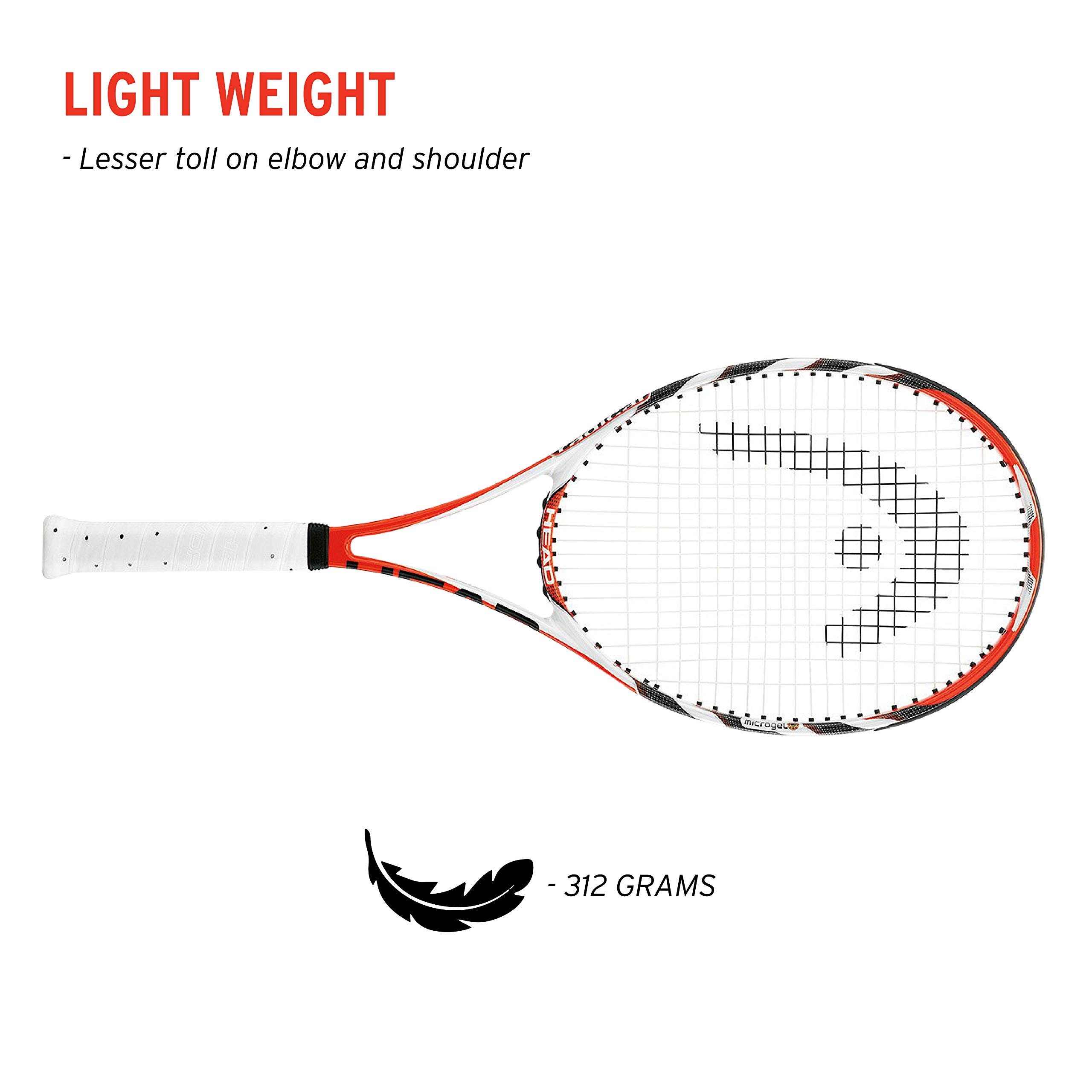 Head MicroGel Radical MP Tennis Racquet - Pre-Strung 27 Inch Intermediate Adult Racket - 4 3/8 Grip