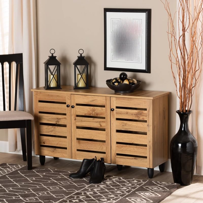 HALOU Home Foyer Corridor Three-Door Shoe Cabinet Shoe Rack Organizer Household Items Multi-Layer Shoe Cabinet