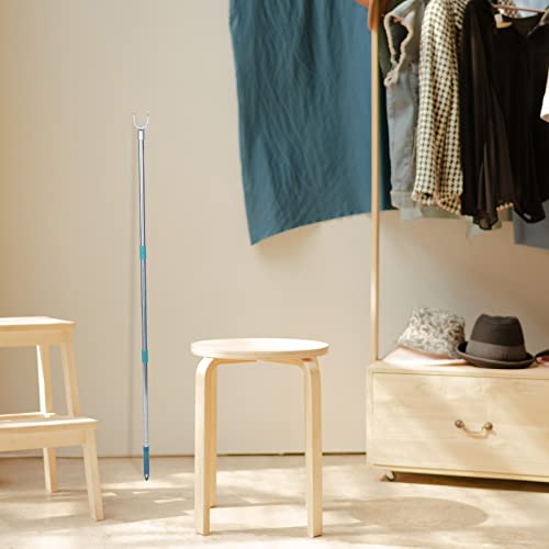 Veemoon Poles Dark for Drying Hanging Green Clo Hook: Shelf Balcony Extendable Home Ceiling Wardrobe Stainless Picking Extended Utility Clothes Telescoping with Stick: Clothing Outdoor
