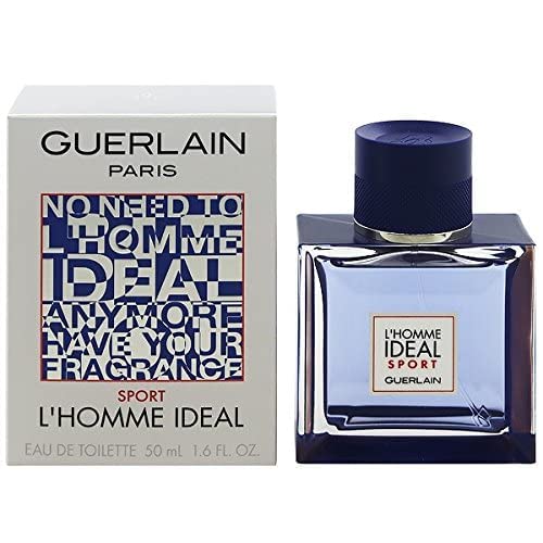 Guerlain L'Homme Ideal Sport for Men Eau de Toilette Spray, Woody aquatic, 3.3 Fl Oz