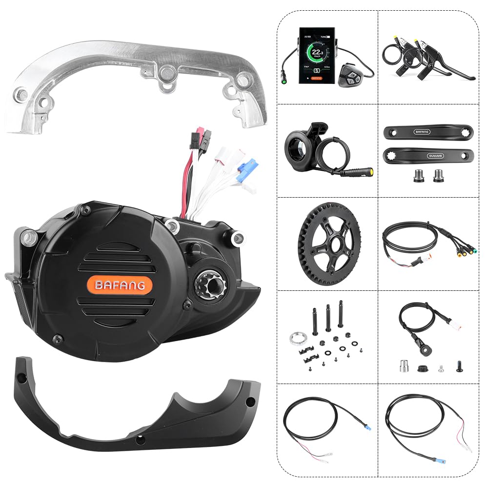 HALLOMOTOR M620 G510 48V 52V 1000W Mid Drive eBike Motor Electric Cargo Bicycle Conversion Kit with DPC18 Display (M620 48V1000W for Mouting Bike, UART)