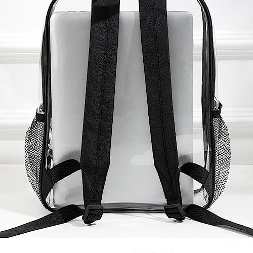 V2G1K2HJ.d Personalized Name Clear Backpack, Heavy Duty PVC Clear Backpack,Custom Name Transparent Backpack,Travel Bags