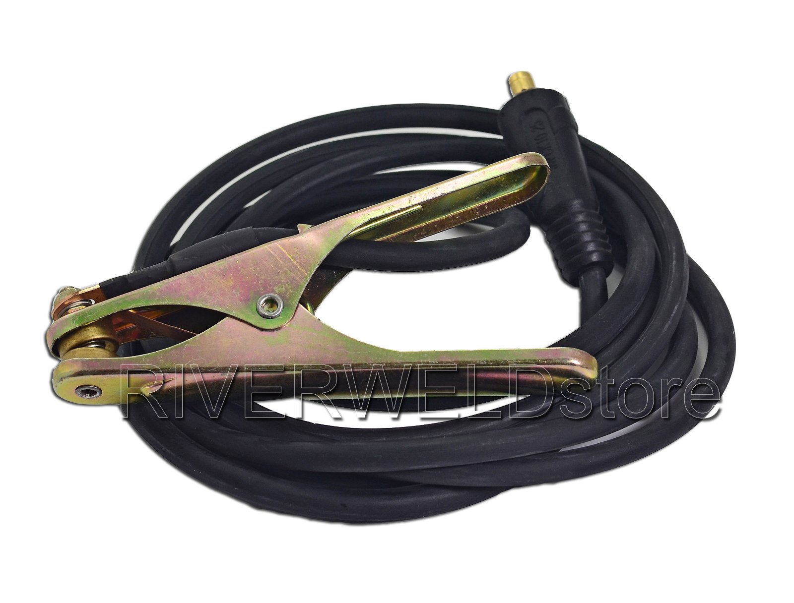 RIVERWELD 200A Groud Earth Clamp 10-25mm2Plug 3 Metre Lead 16mm2 Wire Fit MMA ARC Welder