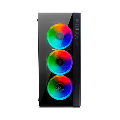 YEYIAN Katana X23 Gaming PC Computer, Intel 12th Gen Alder Lake i7-12700KF 12-Core 3.6GHz, GeForce RTX 3060 TI 8GB GDDR6, 1TB NVMe Gen 4 SSD, 32GB DDR5 4800MHz, 120mm AIO, Windows 11, WiFi 6, BT 5.2