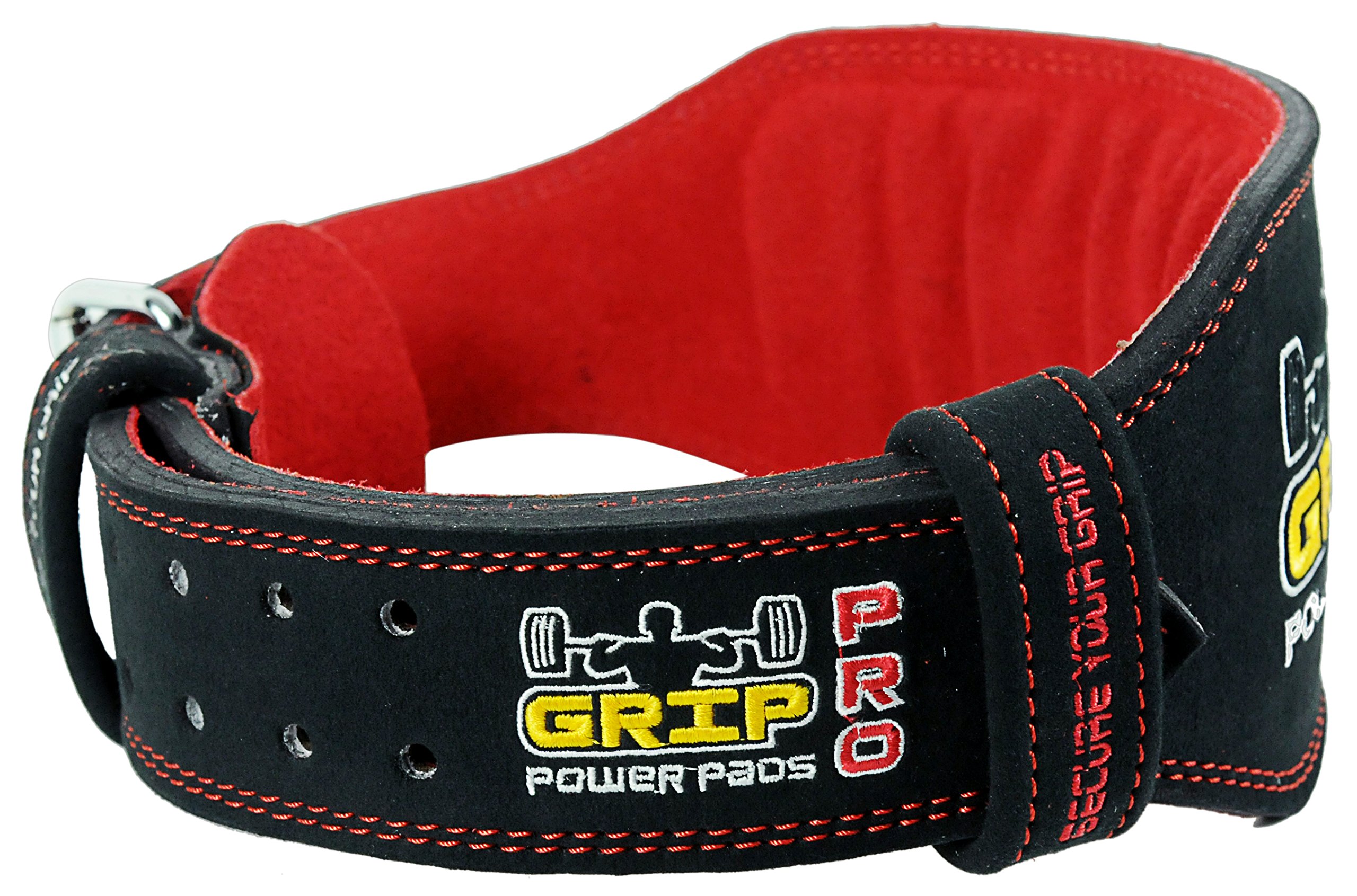 Grip Power Pads Weightlifting Belt Workout Clothes for Bodybuilder Powerlifter Weightlifter Keep Your Core Engaged Back Support (Regular Belts 6" Wide, X-Large 34.5"- 42" Waist Size)