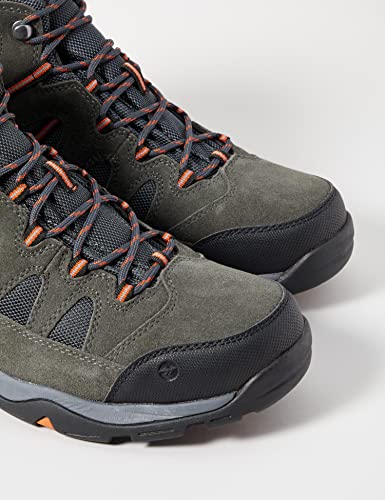 HI-TEC Men's Wide Fit Bandera II Water Proof Mens Boots in Charcoal/Graphite/Burnt Orange in Size UK 8 (EU 42/US 9)