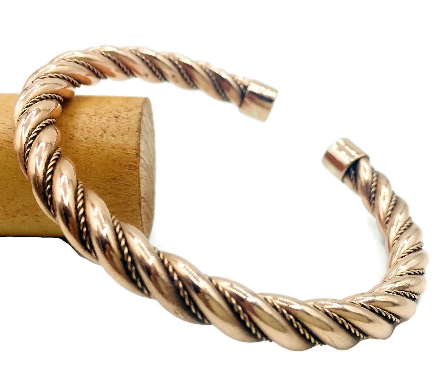 Healing Lama Handmade Traditional Design Twisted Copper Bracelet. 100% Pure Raw Copper Bracelet. (Twisted)