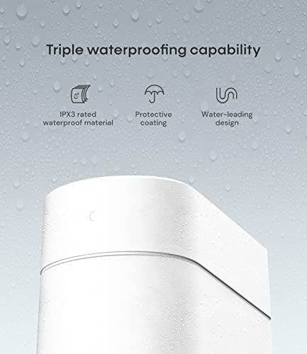 TOWNEW T3 Slim 3.4-Gallon Smart Trash Can with Automatic Open Lid | Diaper Pail | Self-Sealing | Self-Changing| Rechargeable, White, Small