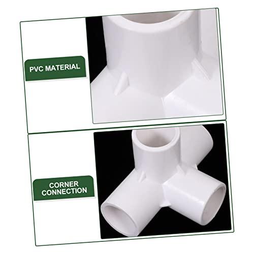 YARNOW PVC 50 Pcs Water Pipe Elbow Frame Hangers Clothes Rack with Shelf A Frame Tent PVC Dress Hangers PVC Pipe Fittings Pipe Connector for Storage Frame PVC Pipe Tee White