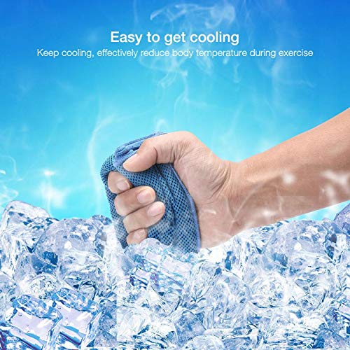 Hauni 6 Packs Cooling Towel,Ice Towel,Cool Towel,Chilly Towel for Sports,Yoga,Neck,Golf,Workout,Gym,Fitness,Travel,Camping