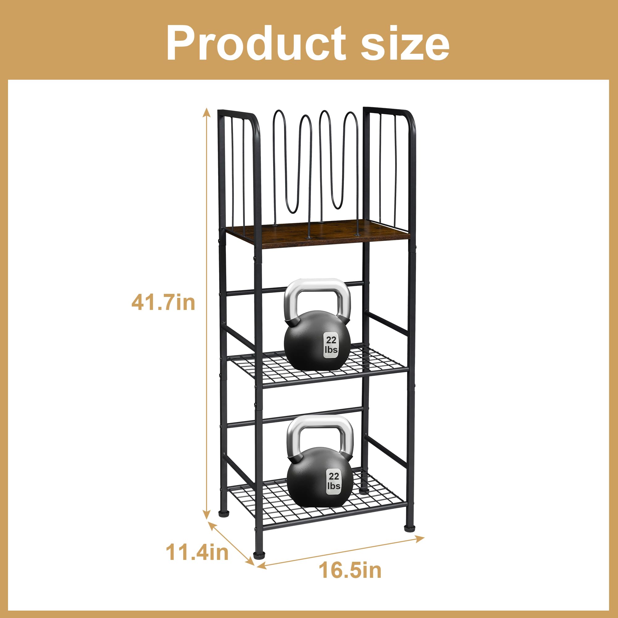 Towel Rack Free Standing 3-Tier M-Shaped Detachable Dividers, Durable Metal Towel Holder for Bathroom, Pool Towel Rack, Space-Saving Towel Storage Organizer, Modern Bath Towel Shelf for Home, Poolside