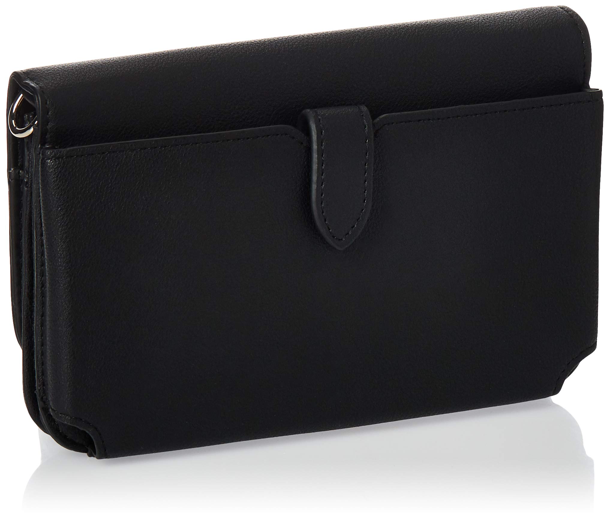 GUESS womens Noelle Crossbody Flap Organizer, Black, One Size US