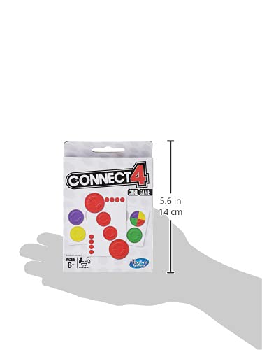 Hasbro Gaming Connect 4 Card Game for Kids Ages 6 and Up, 2-4 Players 4-in-A-Row Game
