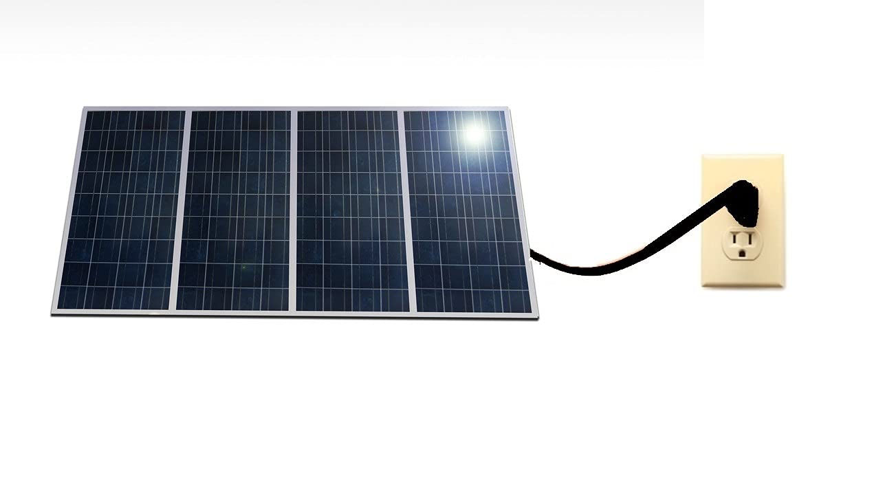 Plug and Play Solar Panel Power with 640-Watt Solar Panels and 640-Watt Inverter; Simply Plug into Wall