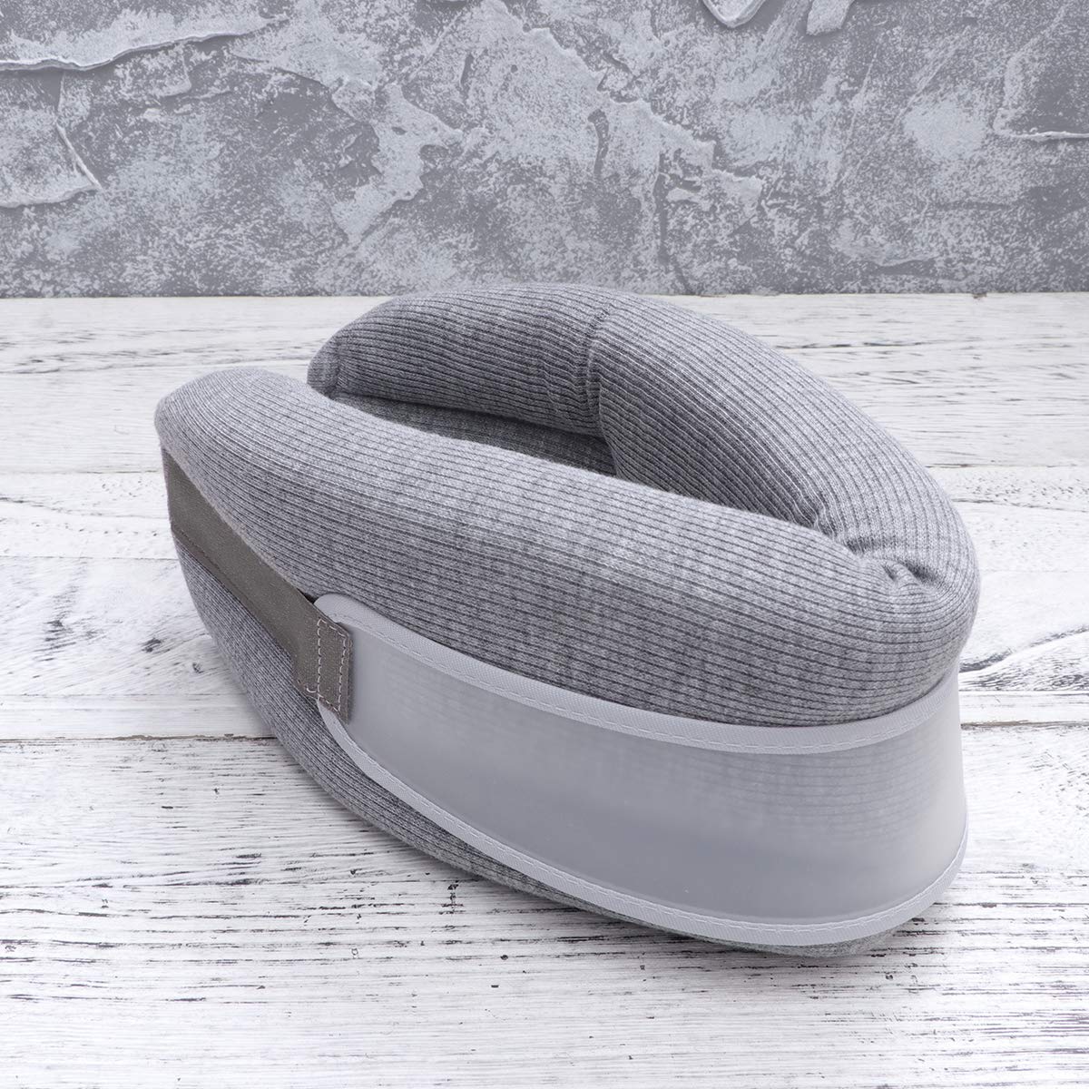 Heallily Cervical Gear Neck Support Brace Cervical Collar for Stiff Neck Pain Relief Injury Recovery Gray 1pc
