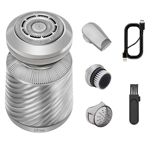 Ufree Mini Shaver Travel Razor, Pocket Portable Electric Shaves for Men Face, Mini Electric Razor for Men, IPX7 Waterproof Rotary Shaver Razor, Beard Trimmer for Men, Mens Grooming Kit, Gifts for Men