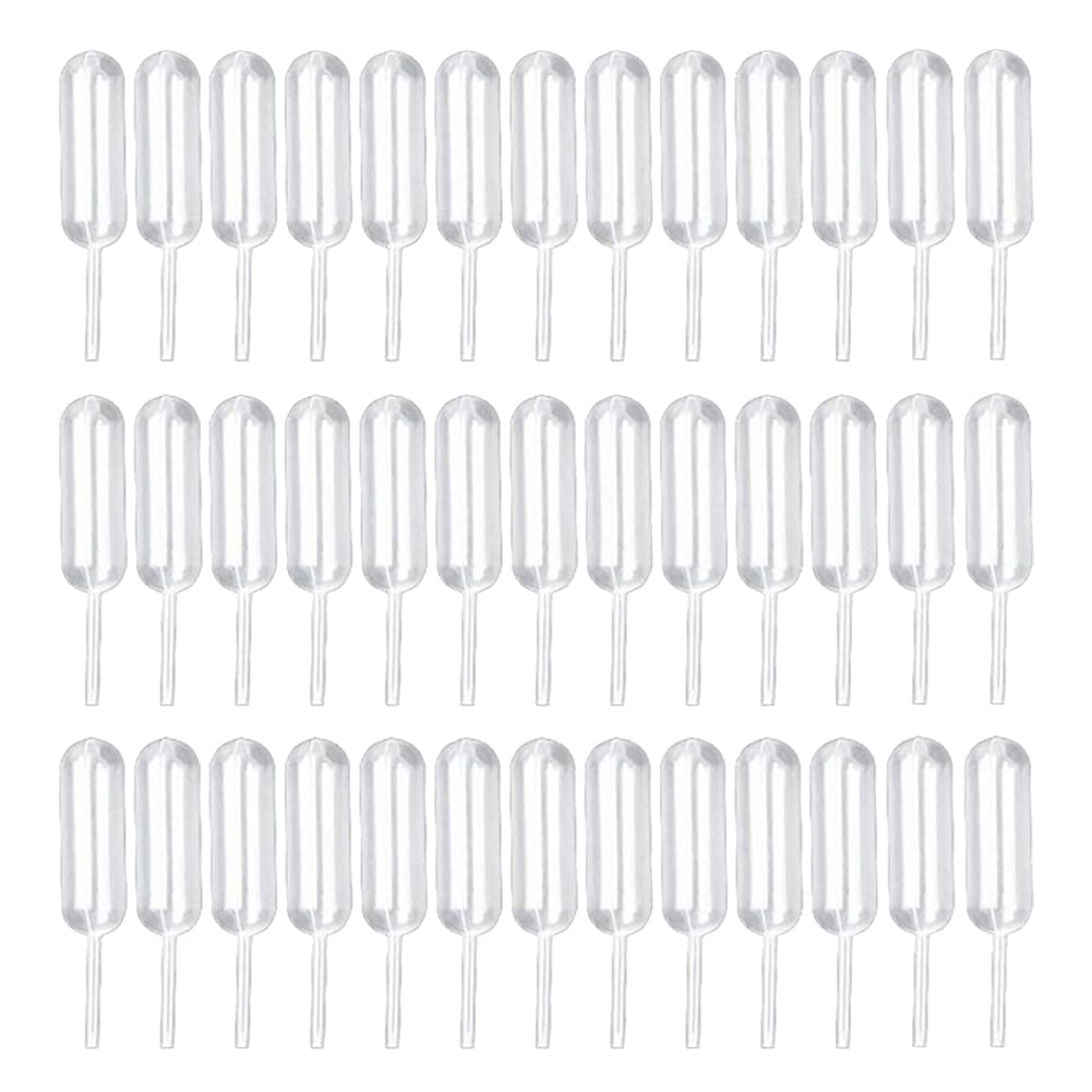 UUYYEO 100 Pcs 4ml Mini Plastic Pipettes Small Sauce Squeeze Droppers Cupcake Shots Liquid Infusers Injectors Dropping Pipettes Eye Dropper Pipettes
