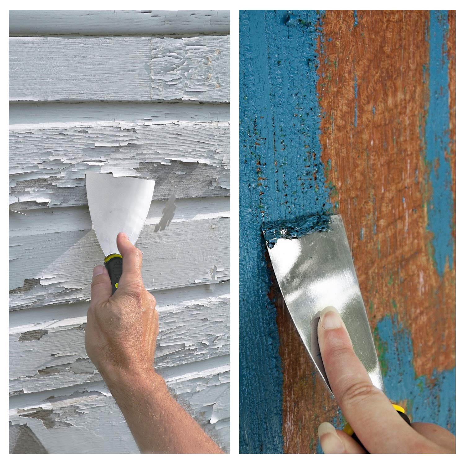 Pack of 4 Putty Knife Set, 2,3,4,5 inch Wide Spackle Putty Knives Metal Scrapers Putty Scrapers for Drywall, Putty, Decals, Wallpaper, Baking, Patching and Painting