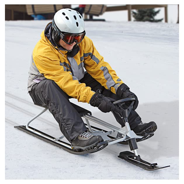 Guide Gear Snow Racer Sled for Kids and Adults, Heavy Duty, Snow Bike Sled