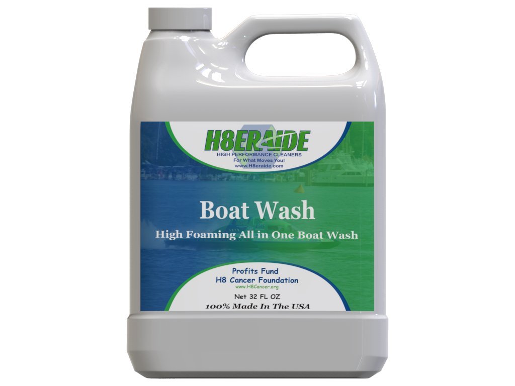 H8eraide Boat Wash & Wax 32oz 100% Biodegradable Boat Soap - Patented Technology Provides Deep Clean - Removes Scum Lines, Soot and More!