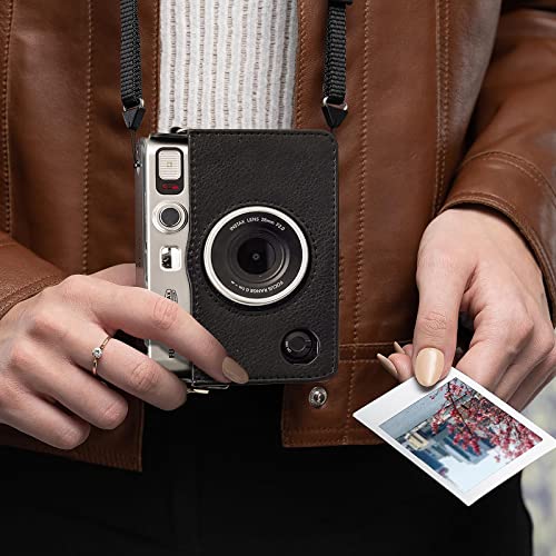 WOGOZAN Accessories for Fujifilm Instax Mini EVO Digital Hybrid Case Instant Film Camera with Photo Holder & Album & Frames, Screen Protector - Black