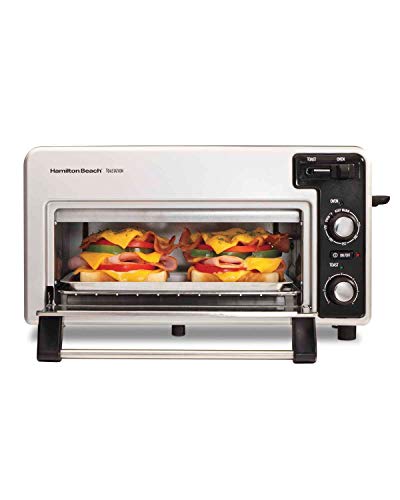Hamilton Beach Toastation Oven with 2 Slice Toaster Combo, Ideal for Pizza, Chicken Nuggets, Fries and More, Black (22720)