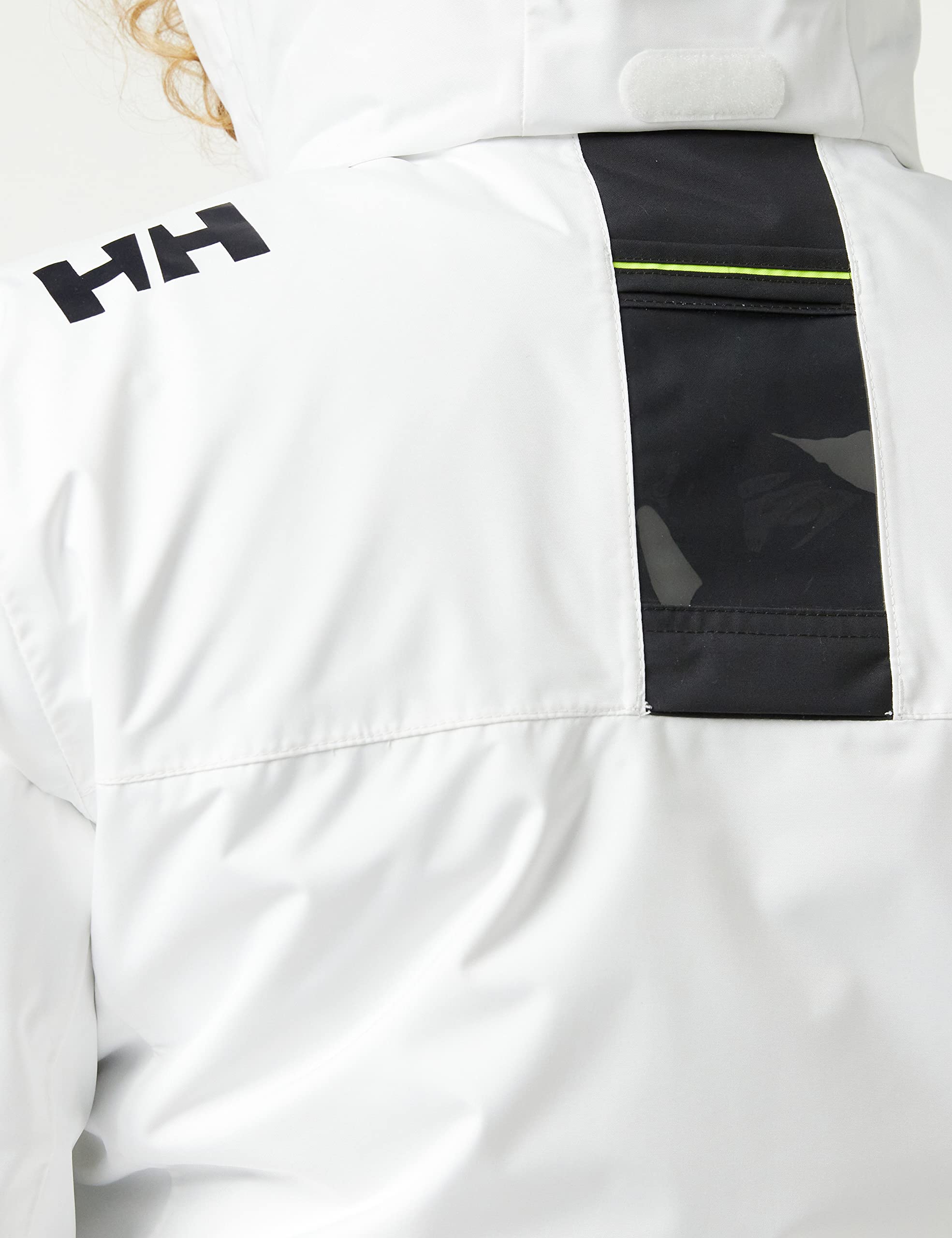 Helly Hansen Women's Crew Hooded Midlayer Fleece Lined Waterproof Rain Jacket, 001 White, XX-Large