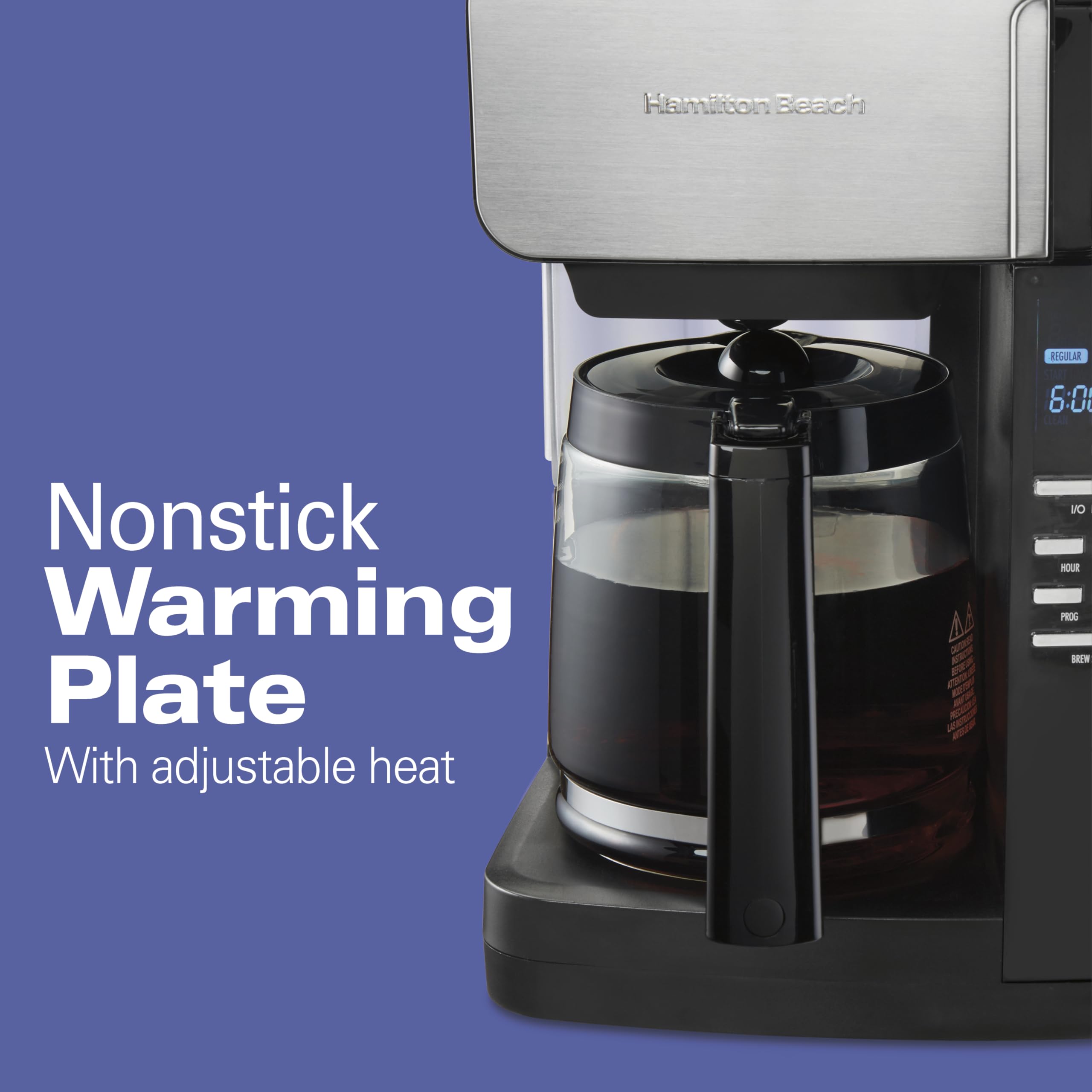 Hamilton Beach 12-Cup Programmable Ultra Coffee Maker with Easy Access, Black & Stainless 46203