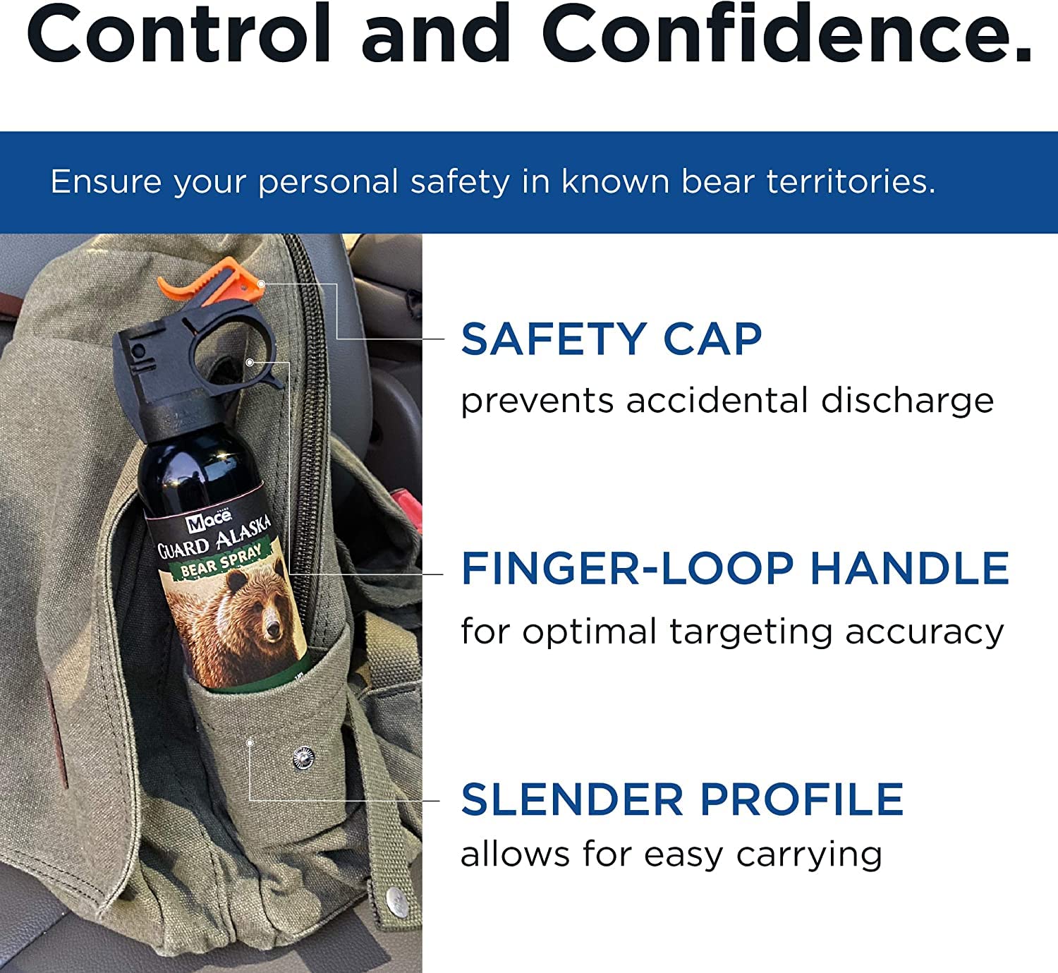 Guard Alaska 9 oz. Bear Spray Deterrent with Belt Clip Holster and Pepper Enforcement 4 oz. Pepper Spray Maximum Strength 10% OC - Powerful Protection, Self Defense, Hiking, Camping, Outdoors