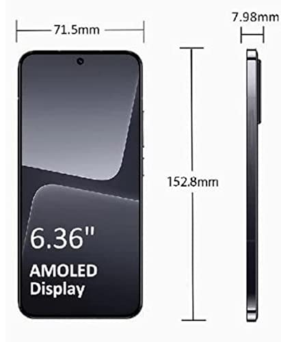 Xiaomi 13 5G Dual 256GB 12GB RAM Factory Unlocked (GSM Only | No CDMA - not Compatible with Verizon/Sprint) Smartphone Global Model - Black