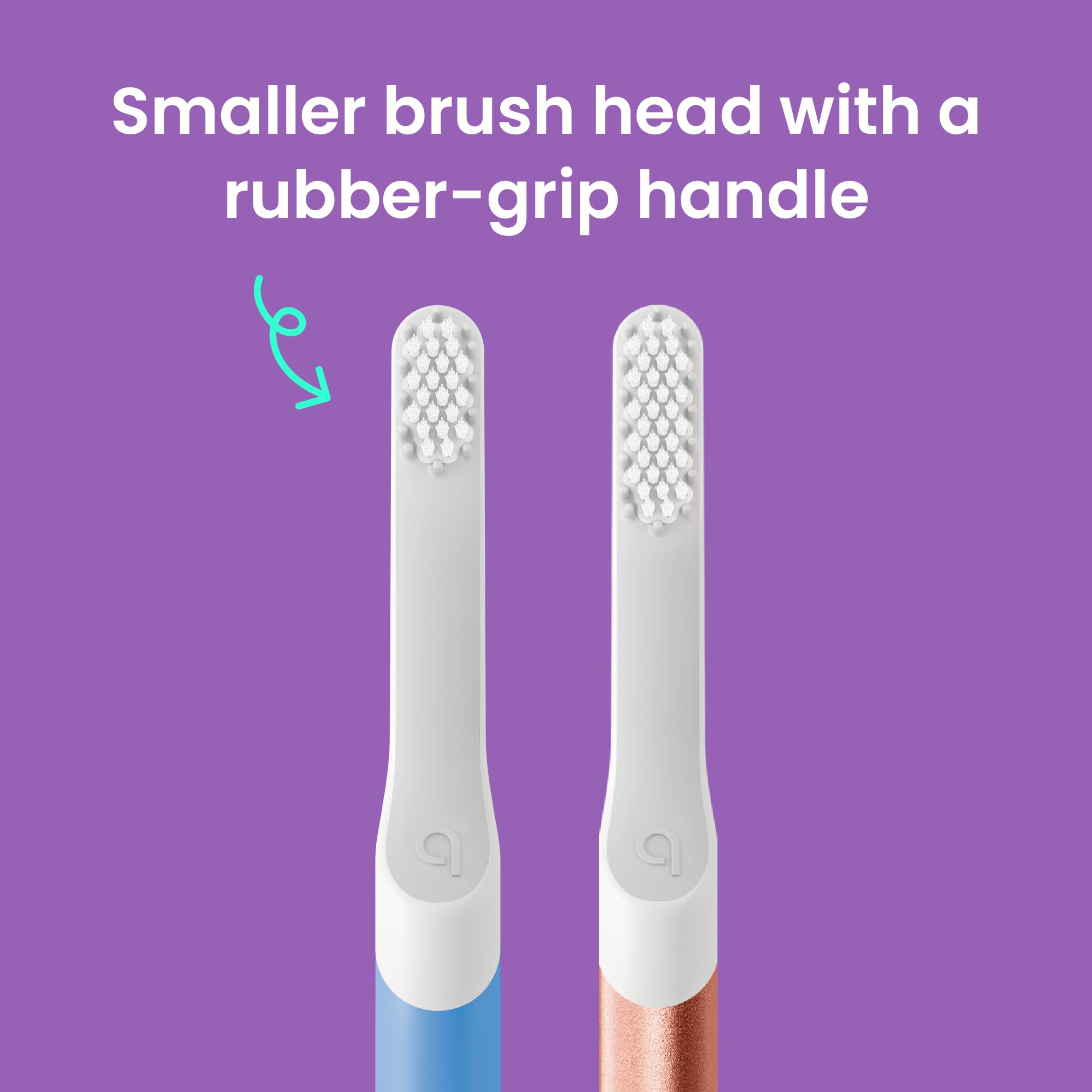 Quip Kids Electric Toothbrush - Sonic Toothbrush with Small Brush Head, Travel Cover & Mirror Mount, Soft Bristles, Timer, and Rubber Handle - Orange, Pack of 1, 1.0 Count