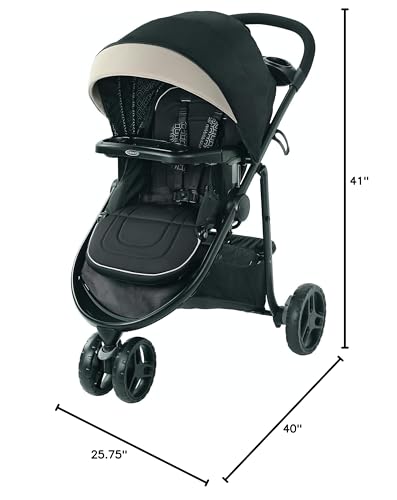 Graco Modes 3 Lite DLX Stroller, Includes Reversible Seat, Pierce, 15.9 Pound