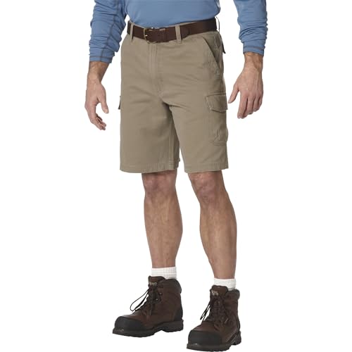 Gravel Gear Men's Canvas Cargo Shorts - Bark, 36in. Waist