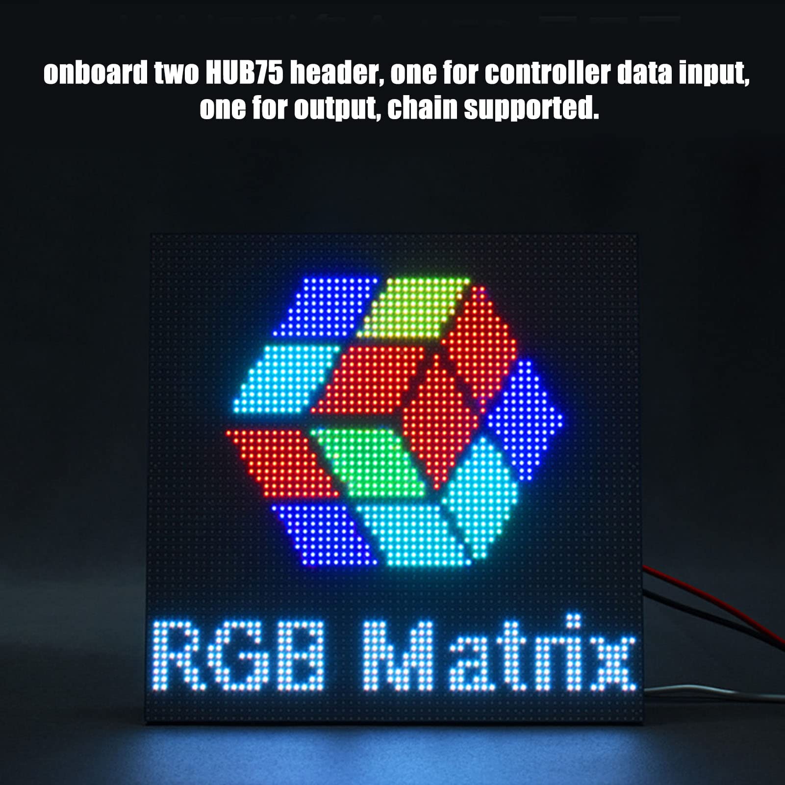 Shanrya RGB LED Matrix Panel, Full Color 64x32 Dimmable RGB LED Board 3.1in Wide for Monitor
